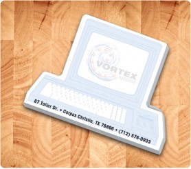 3 x 4 Custom Computer Shape Sticky Notes Full Color - Custom Shape ...