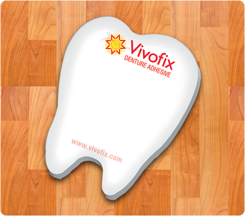 4 x 4 Custom Printed Tooth Shape Sticky Notes Full Color - Custom Shape ...
