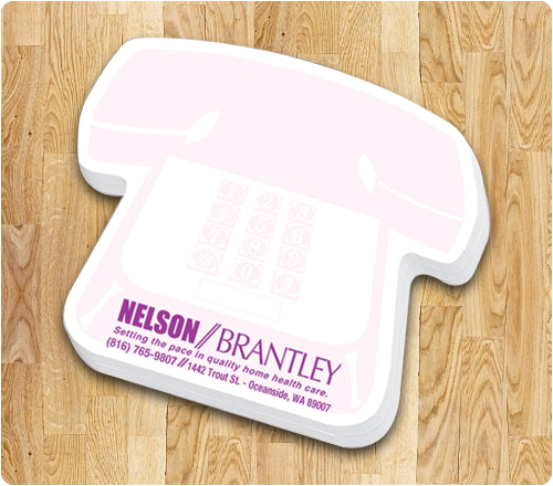 3 x 4 Custom Telephone Shape Sticky Notes Full Color - Custom Shape ...